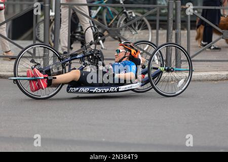 Athlete with its Special Bike on a City Track during a Race Stock Photo ...