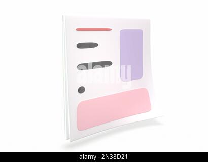 Newspaper icon isolated on 3d cyan blue round button abstract ...