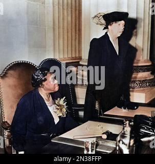 First Lady Eleanor Roosevelt (second from left), visiting the Willow ...