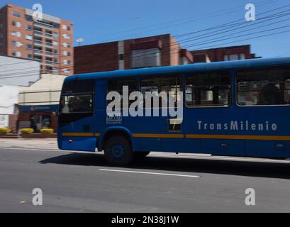 BOGOTA, COLOMBIA - Massive bus transportation system north central ...