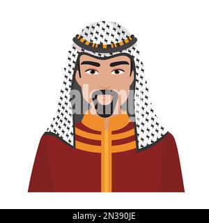 saudi arab man wearing thobe vector illustration design Stock Vector ...