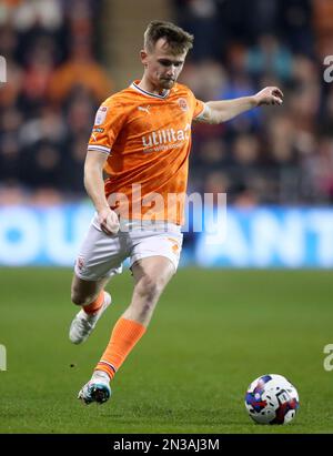 Callum Connolly #2 of Blackpool in action during the game during the ...