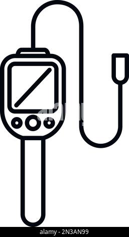 Endoscopy monitor icon outline vector. Medical endoscope. Stomach ...