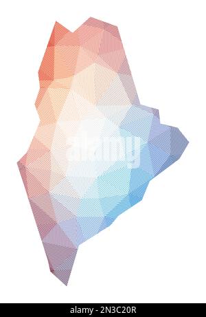 Network map of Maine. Us state digital connections map. Technology ...