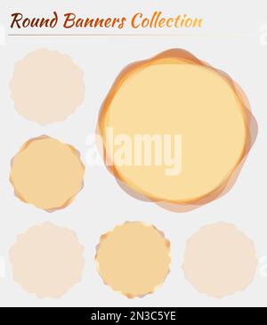 collection of banners, vector backgrounds with wavy gold colored ...