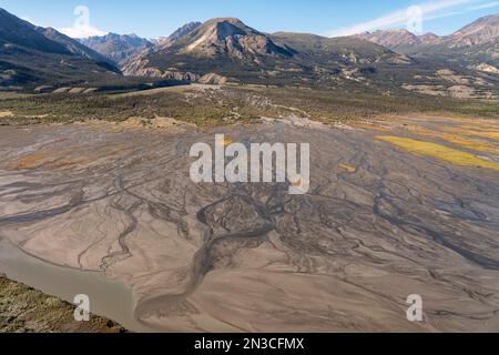 The Slim's River that flows out of Kluane National Park, Yukon as seen ...