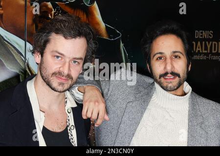 Sebastien Wolf and Arthur Teboul from the band 'Feu Chatterton' attend ...