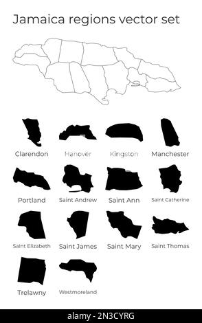 Jamaica map collection. Borders of Jamaica for your infographic ...