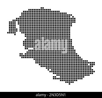 Turks and Caicos Islands map filled with concentric circles. Sketch ...