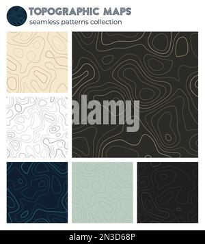 Abstract topographical map. Seamless topographic map lines, contour ...