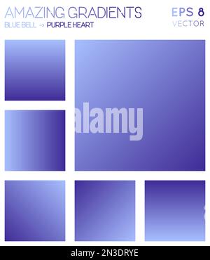 Colorful gradients in blue, blue bell color tones. Actual gradient ...