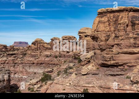 Stacked rocks and great geology at Big Spring Canyon in the Canyonlands ...