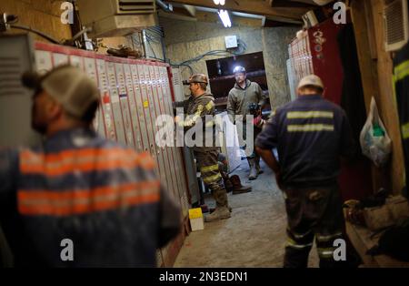 Miners in Locker Room After Shift Tower Colliery Hirwaun Rhondda South ...