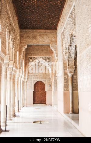 Nasrid-era Moorish architecture, decorative arches and ceilings at the ...