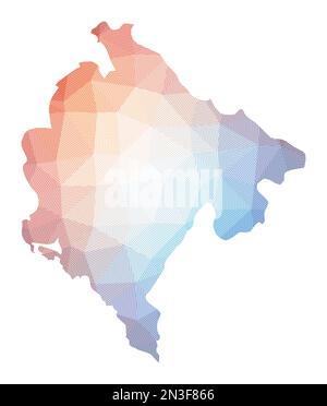 Network map of Montenegro. Country digital connections map. Technology ...