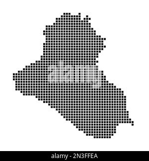 Vector illustration pixel map of Iraq Stock Vector Image & Art - Alamy