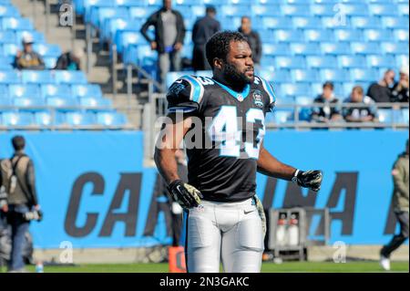 Carolina Panthers running back Fozzy Whittaker (43) carries for a ...
