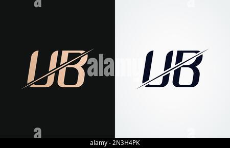 UB logo. U B design. White UB letter. UB/U B letter logo design. Initial letter UB linked circle ...