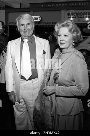 Ross Hunter and Susan Flannery at the party for Harold Robbins at L ...