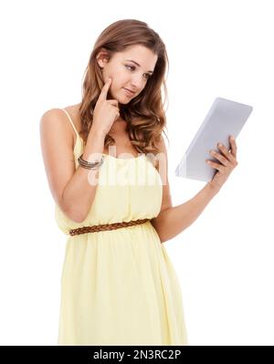 Smiling woman surfing on the web Stock Photo - Alamy
