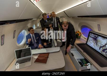 Flexjet Chairman Kenn Ricci and his wife, Pamela, get a feel for the ...