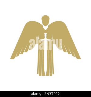 Vector illustration. The angel is God's herald and messenger with a ...