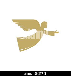 Vector illustration. The angel with the trumpet is God's herald Stock ...