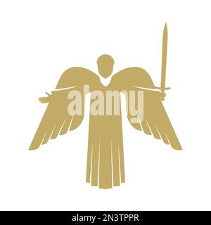 Vector illustration. The angel with the trumpet is God's herald Stock ...