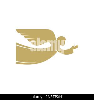 Vector illustration. The angel with the trumpet is God's herald Stock ...