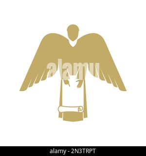 Vector illustration. The angel with the trumpet is God's herald Stock ...
