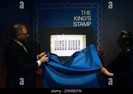 One of the first sheets of the 1st class definitive stamp featuring ...