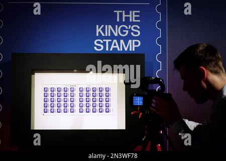 One of the first sheets of the 1st class definitive stamp featuring ...