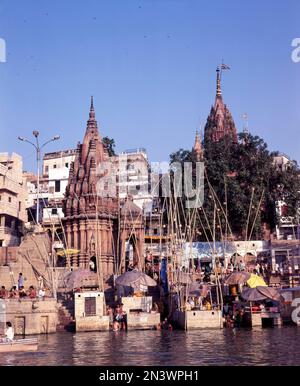 The Grandeur of the Manikarnika Ghat all the various 'Landings' and ...