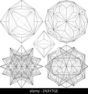 Polyhedron From The Simple To The Complicated Shape Vector ...