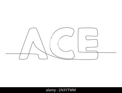 One continuous line of Hot word. Thin Line Illustration vector concept ...