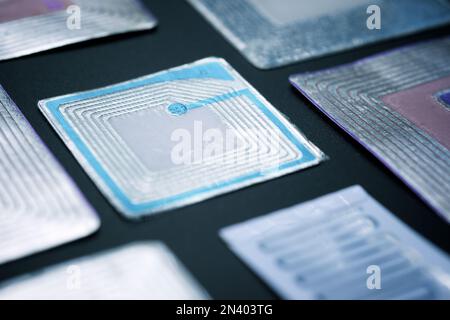 Rfid tags on a table Stock Photo - Alamy