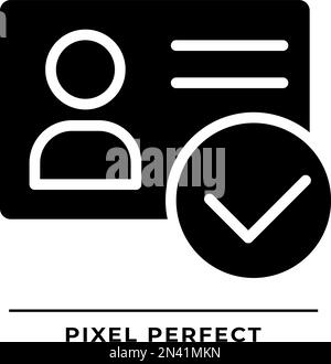 Verified Id Card Icon . Simple vector illustration for web, print files ...