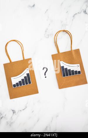 when will inflation go down. shopping basket with graph showing prices ...