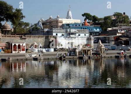 Temples at Shipra Ghat, Shipra River, Ujjain, Madhya Pradesh, India ...