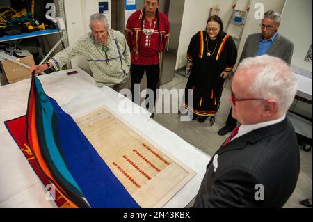 Director Kevin Gover (Pawnee) and Guest Curator Suzan Shown Harjo ...