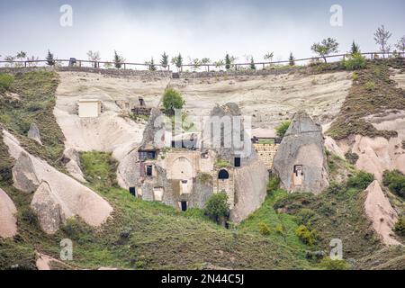 Cave houses in the Uzengi Valley, Ürgüp, Nevşehir, Turkey Stock Photo ...