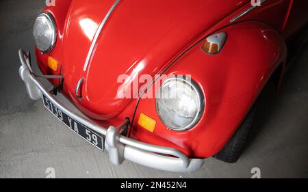 Dudutki, Belarus - June 12, 2022: Old black restored Audi car. Retro ...