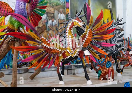 A winged-horse alebrije in an artisan's shop / workshop in San Antonio ...