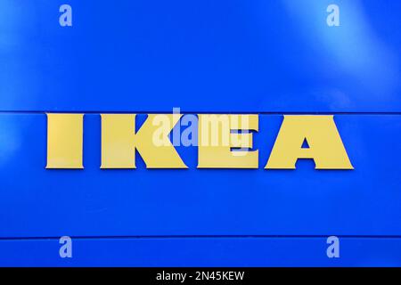 Ikea / Logo / Lettering/ Swedish multinational conglomerate Stock Photo ...