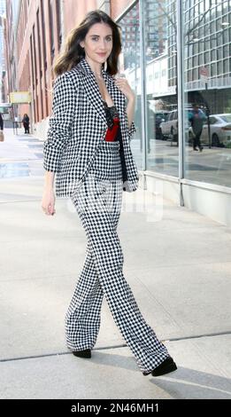 Alison Brie at Drew Barrymore show to talk about new series Marvel's ...