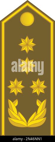 Shoulder pad military NATO officer insignia of the Macedonian GENERAL ...