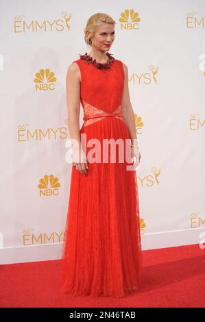Claire Danes arrives at the 66th Annual Primetime Emmy Awards at the ...
