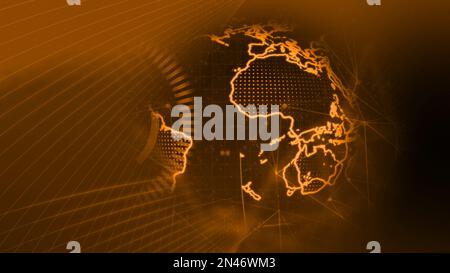 Techy earth map globe. Abstract colorful particles earth globe Stock ...