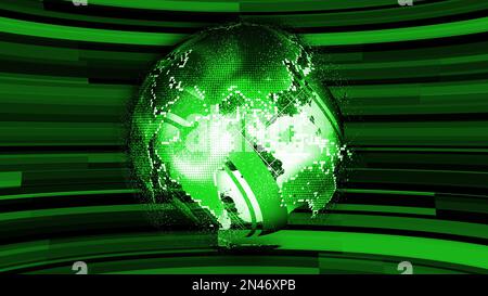 Techy earth map globe. Abstract colorful particles earth globe Stock ...
