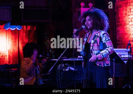 Cynthia Abraham, voice of band Abraham Reunion performs during Winter ...